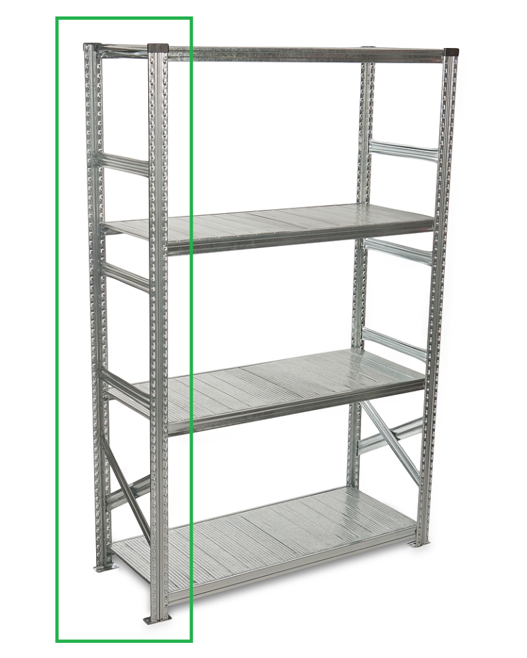 Reol GAVEL 2500 X 500, ende - Multilakk